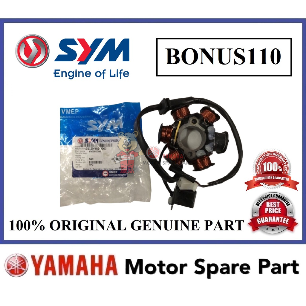 100% ORIGINAL SYM BONUS110 STARTER COIL ASSY 0 31120-VA2-0003 MAGNET ...