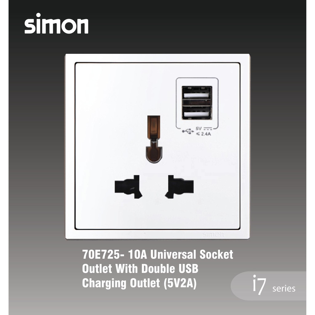 Simon I7 Series Switch / Switches & Socket Outlet (MATT WHITE) | Shopee ...
