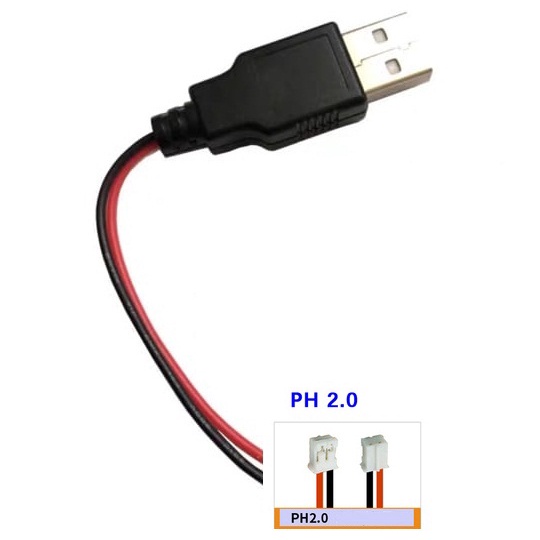 USB Male Female DC 5521 5525 To XH2.54 PH2.0 SM2P Connector Power ...