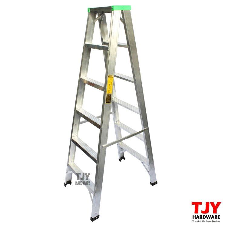 Everlas DS06 6 Steps Heavy Duty Foldable Aluminium Double Sided Ladder ...