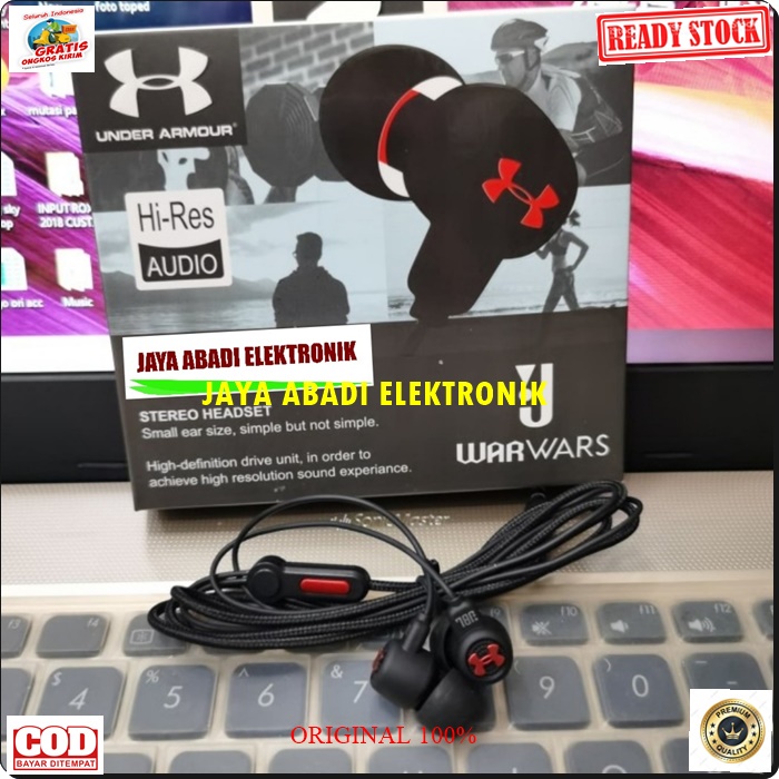 Headset UNDER Armor SUPER BASS HANDSFREE EARPHONE EARPOD IN EARPOD IN ...
