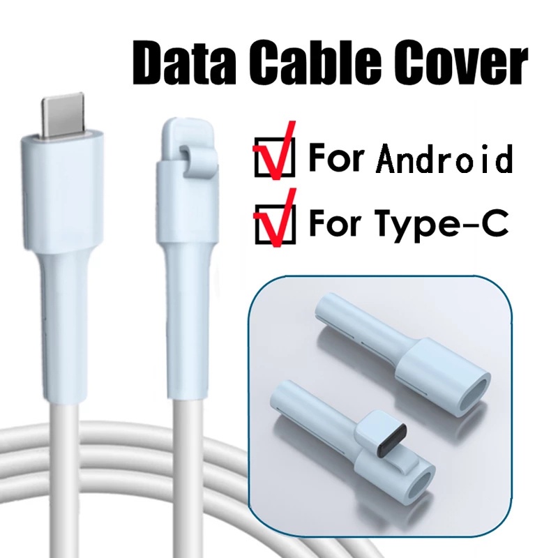 1set Soft Silicone Cable Protector /Data Line Cord Protective Case ...