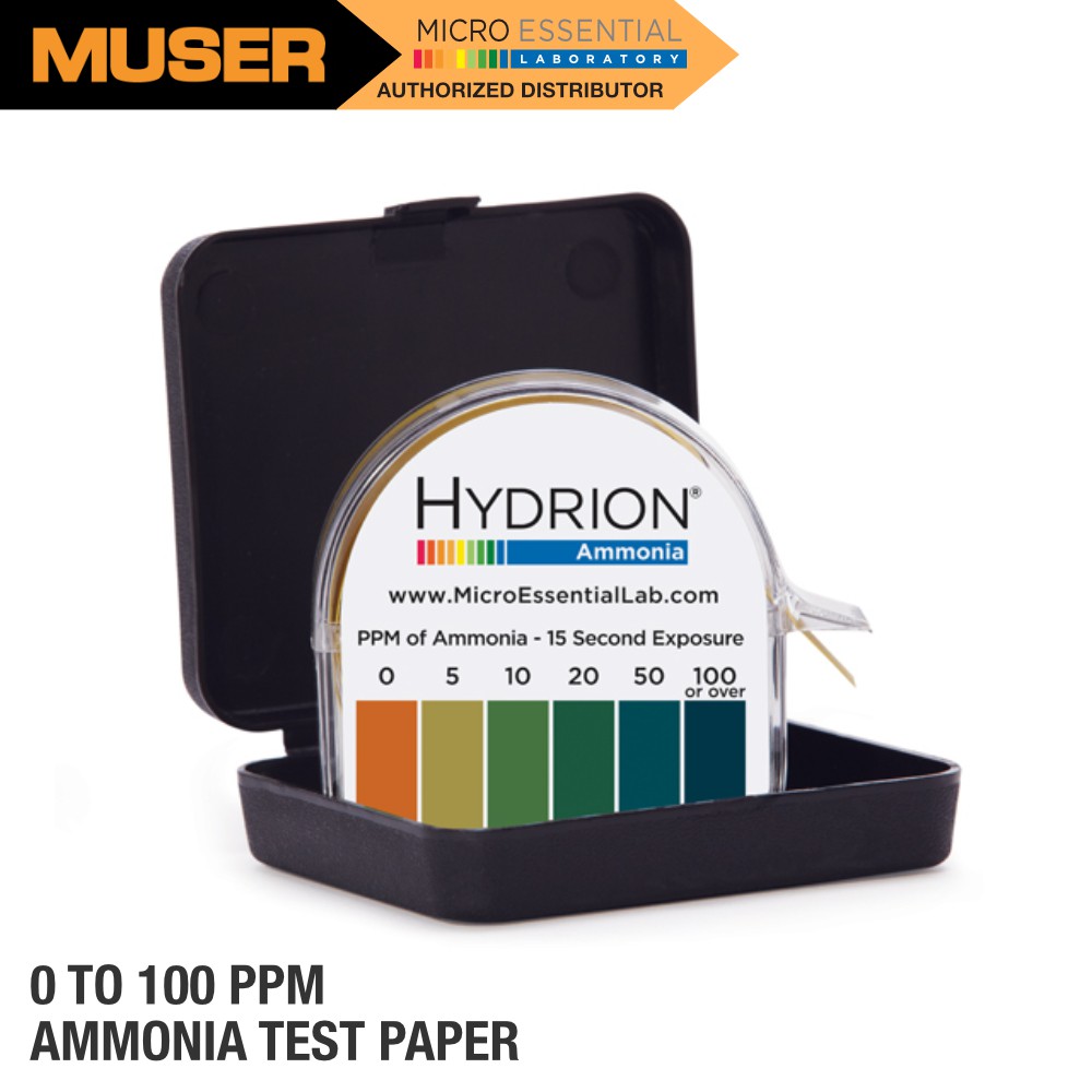 Micro Essential Hydrion AM-40 Ammonia Test Paper 0-100ppm (Exp: Jun 15 ...