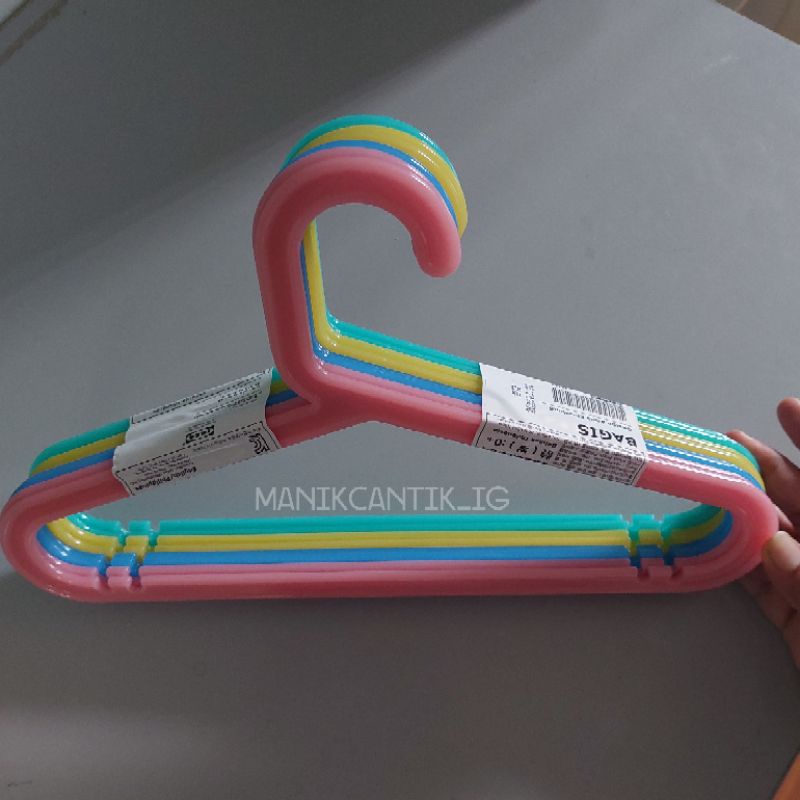 READY STOCK: penyangkut baju kanak2 kid's hanger (1pack mix color ...
