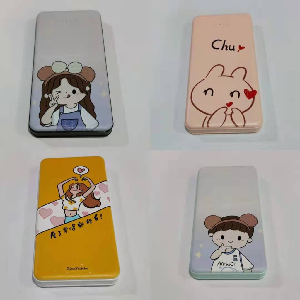 Stock In Malaysia Mini 20000MAH Cute Cartoon Powerbank Phone Power Bank ...