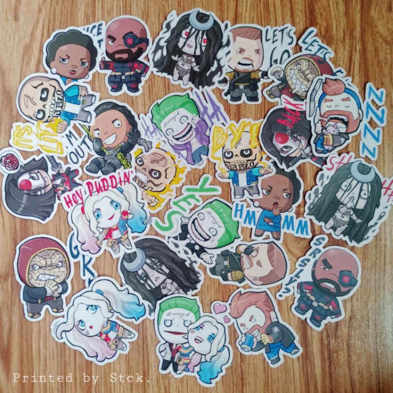 Suicide Squad Chibi Sticker Pack 24 pcs (waterproof sticker) | Shopee ...