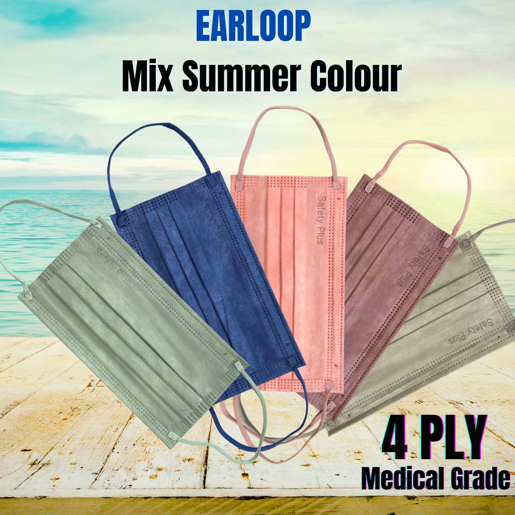 Earloop Safety Plus Design Premium Face Mask/Premium Graphic Design Mix ...