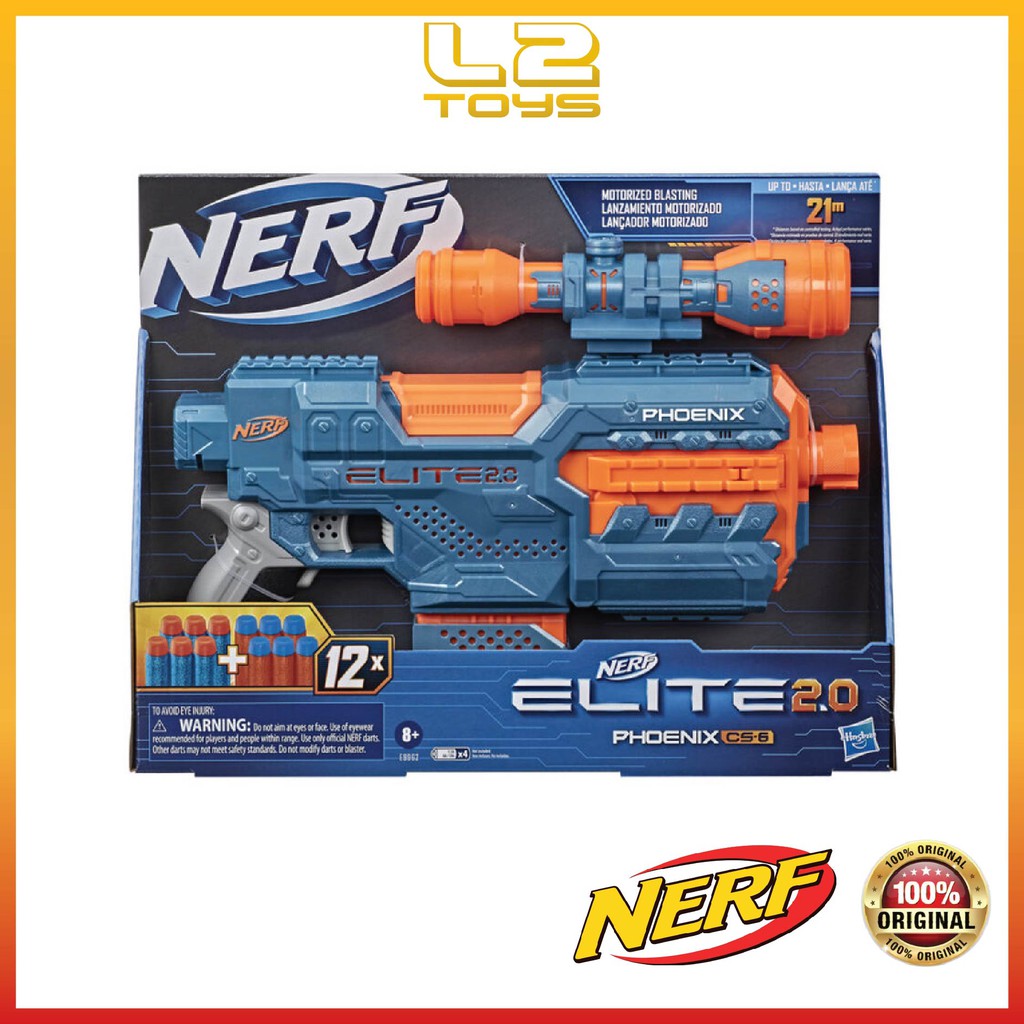 NERF Elite 2.0 Phoenix CS-6 Motorized Original Hasbro blaster | Shopee ...