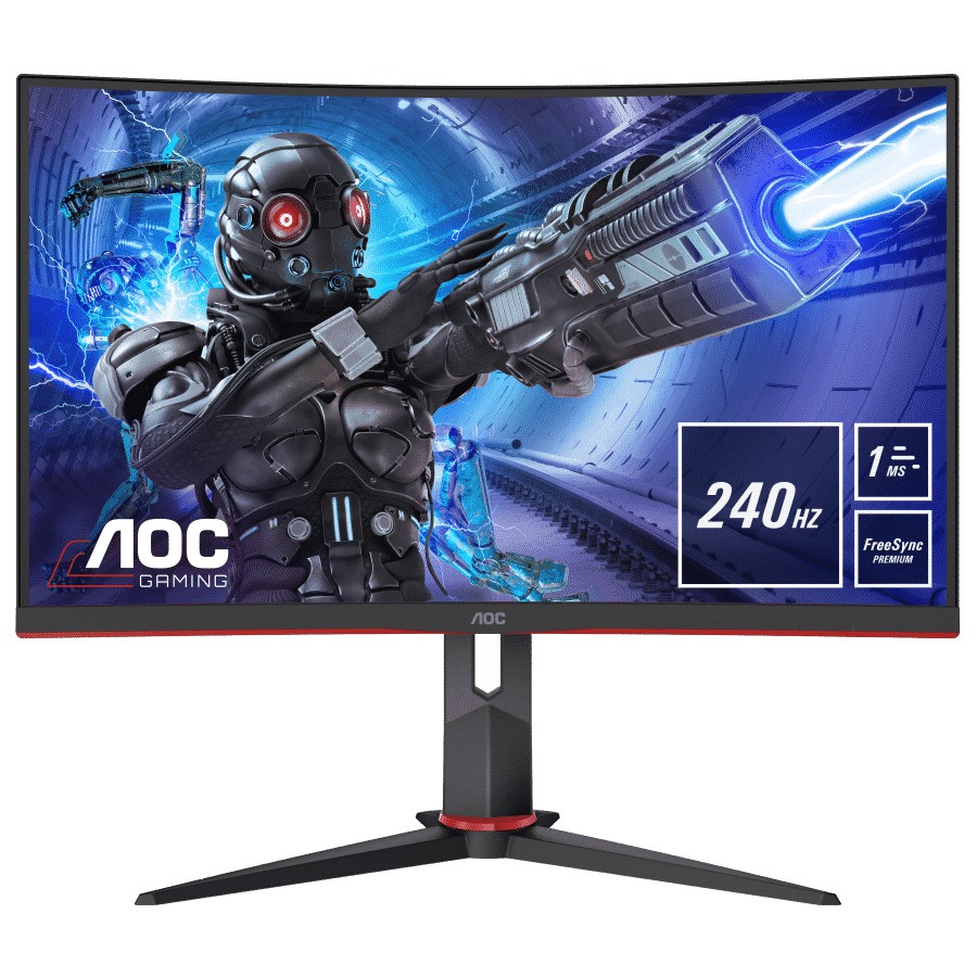 AOC C27G2Z 27" Curved Frameless Ultra-Fast Gaming Monitor, FHD 1080p, 0 ...