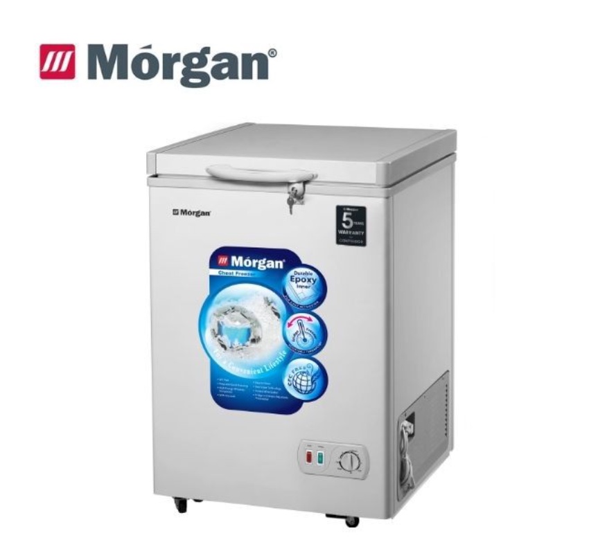MORGAN 108L / 158L Chest Freezer 2-in-1 Dual Function Freezer Fridge ...