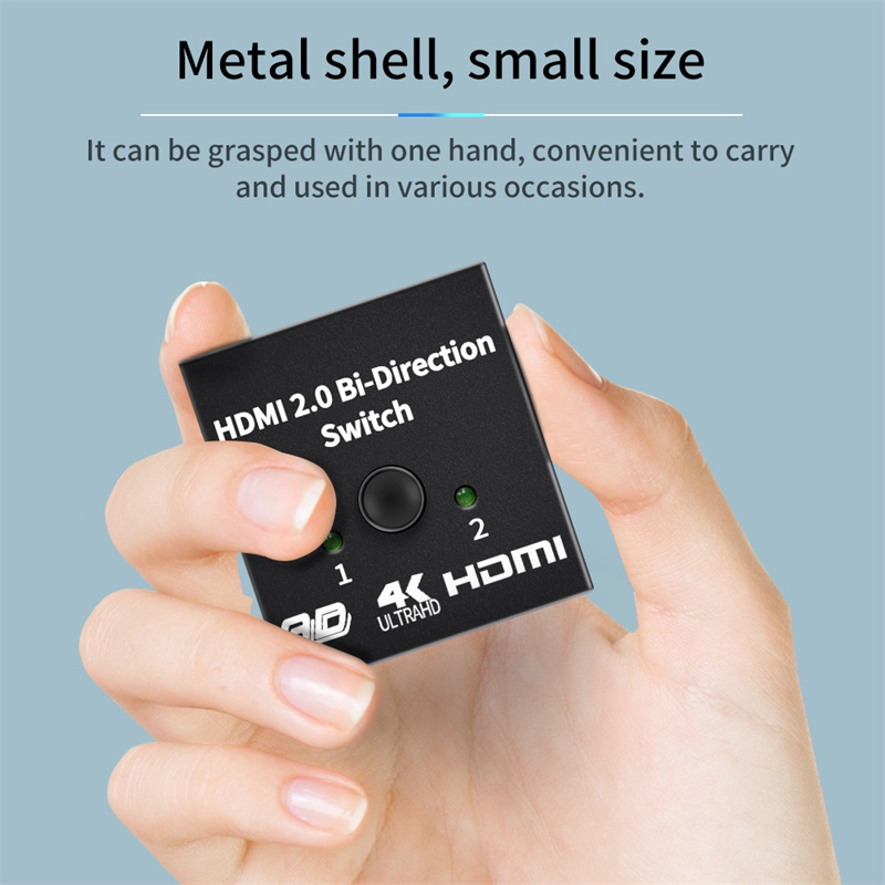 4K Bi-Directional HDMI Splitter 1 In 2 out Spliter HDMI Switcher 2 In 1 ...