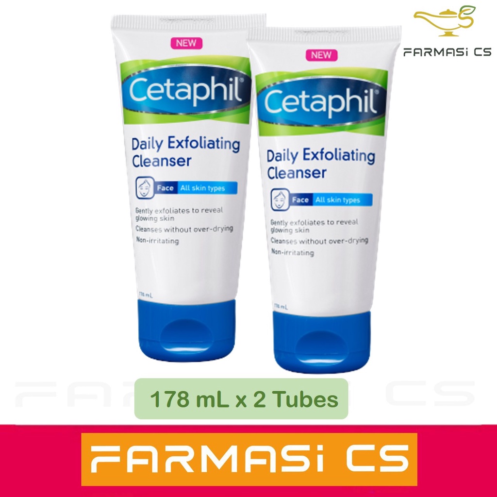 Cetaphil Daily Exfoliating Cleanser 178mL x 2 Tubes (TWIN) EXP:09/2025 ...