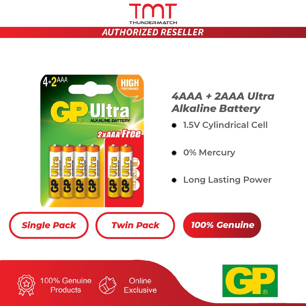 GP 4AAA's Ultra High Performance Alkaline Battery | Shopee Malaysia