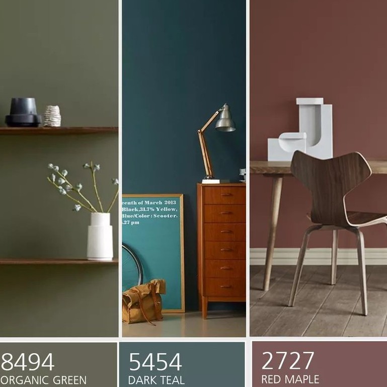 SINAR JOTUN 5L 2727 RED MAPLE+5454 DARK TEAL+8494 ORGANIC GREEN ...