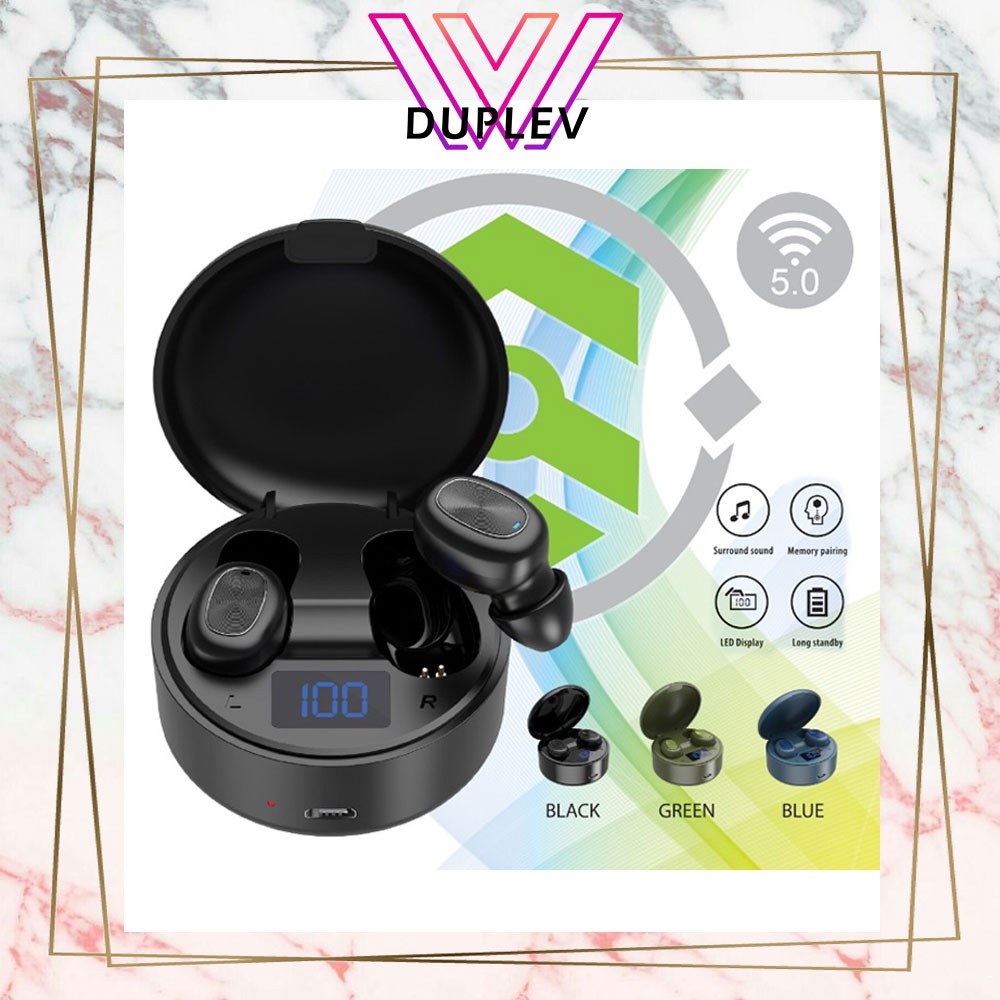 TWS-11 STEREO WIRELESS EARBUD HEADPHONE W/ CHARGING BOX DIGITAL DISPLAY ...