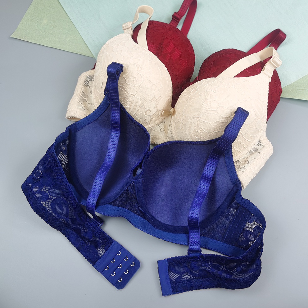Wired Bra B/C Cup #38~44 Floral Lace Push Up Gather Bra Lingerie / Baju ...