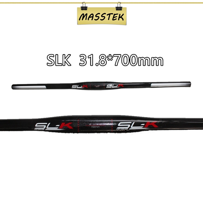MASSTEK Bicycle Carbon Flat Handle Bar 31.8*700mm MTB Bike Handle Bar ...