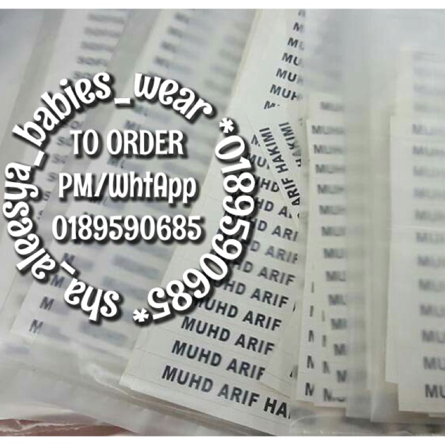 🔥HOT SELLING🔥 STICKER PELEKAT NAMA TAMPAL BUKU MURID & PELAJAR | Shopee ...