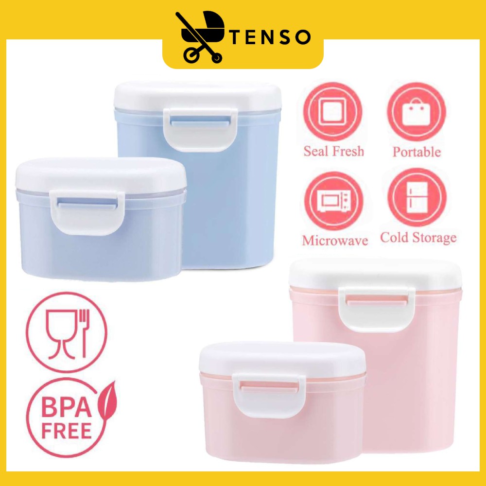 TENSO Portable Air Seal Milk Powder Container with Spoon Milk Powder ...