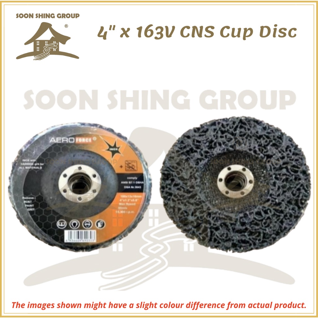 CNS CUP DISC 4 INCH x 163V ( FOR CLEANING RUST AND PAINT ) | Shopee ...