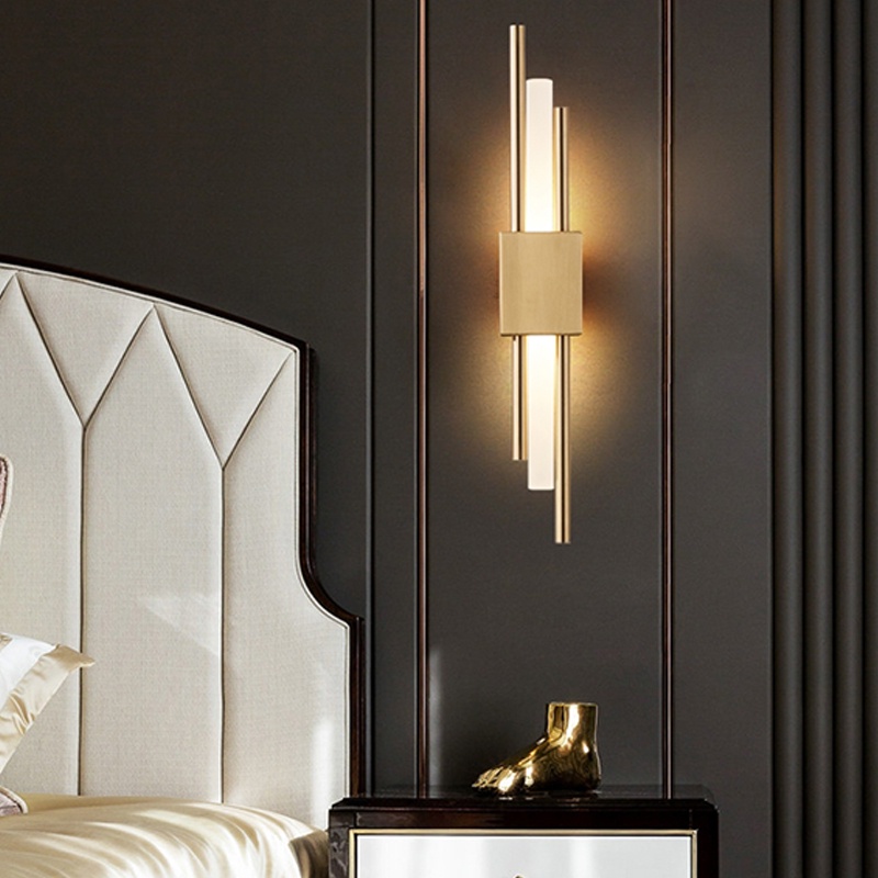 Simple Modern Led Wall Lamp Nordic Minimalist Line strip Sconce Bedroom ...