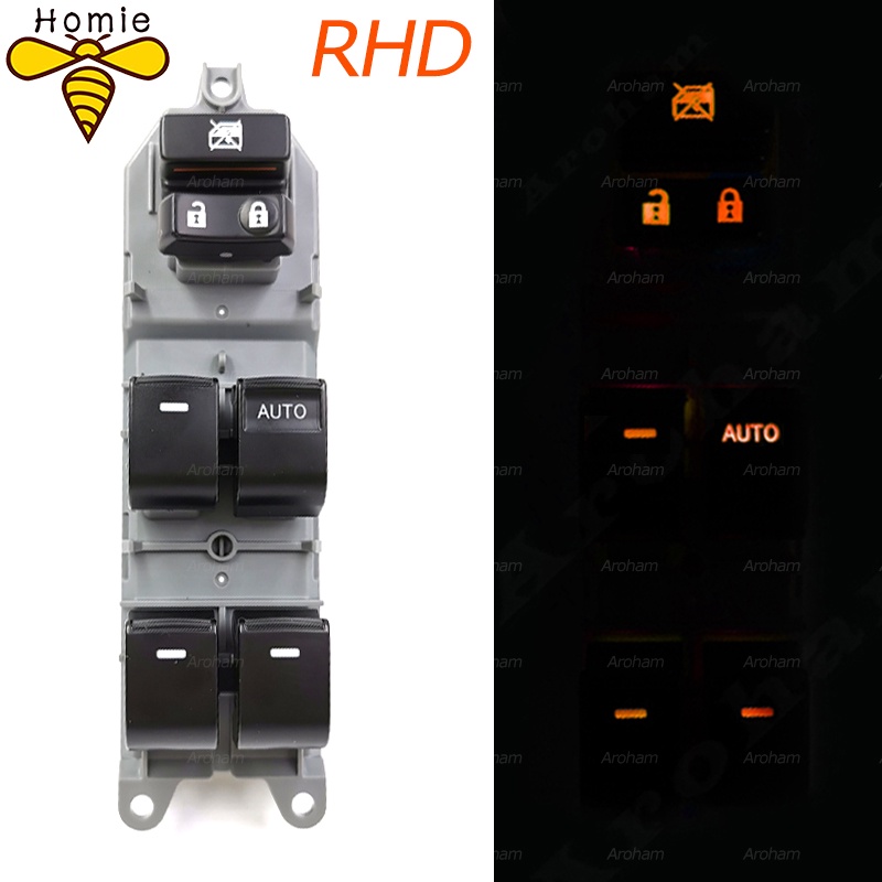 RHD Lighted LED Power Single Window Switch for Toyota RAV4 RAV 4 Camry ...