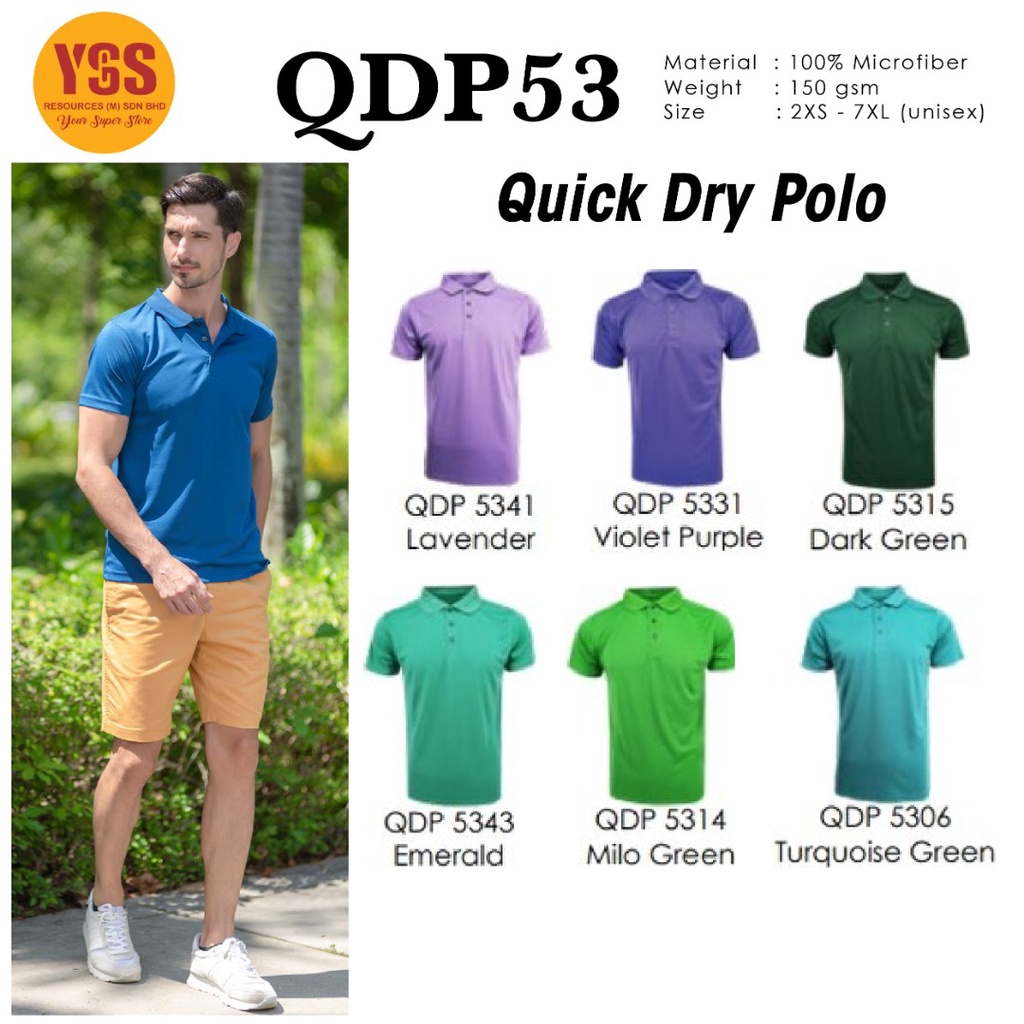 RIGHTWAY 100% Mini Mesh Microfiber Polo / QDP53 Unisex Polo T Shirt ...