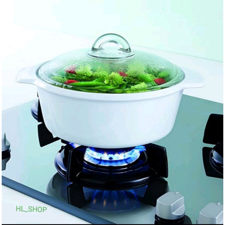 Luminarc 3.5 Liter Vitroflam White Casserole Cookware | Shopee Malaysia