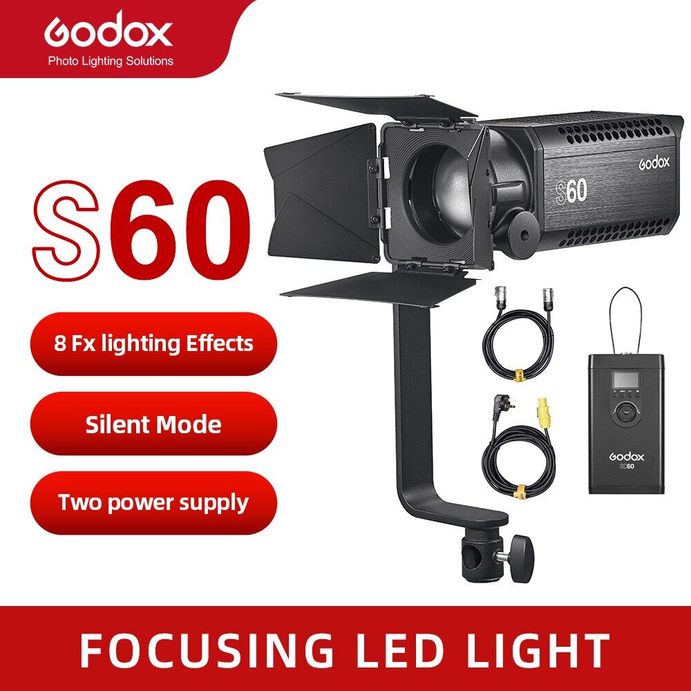 Godox S60 60W Focusing LED Photography Continuous adjustable Light ...