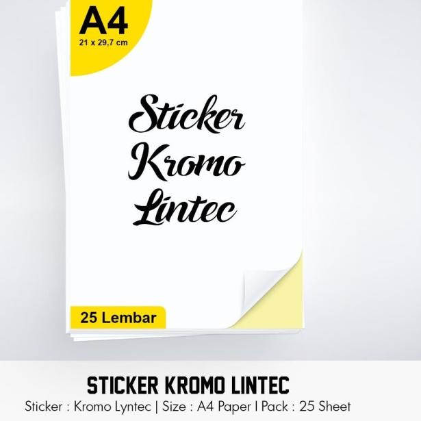 White Lintec Kromo Stickers (A4 / 1 pack = 25 lbr) | Shopee Malaysia