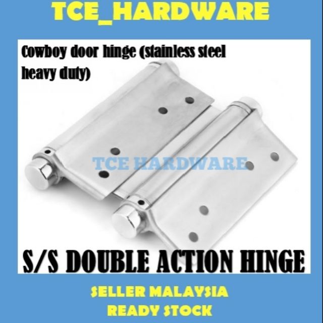 Stainless Steel Cowboy Hinge Double Action Spring Hinge 3" 4" 5 ...