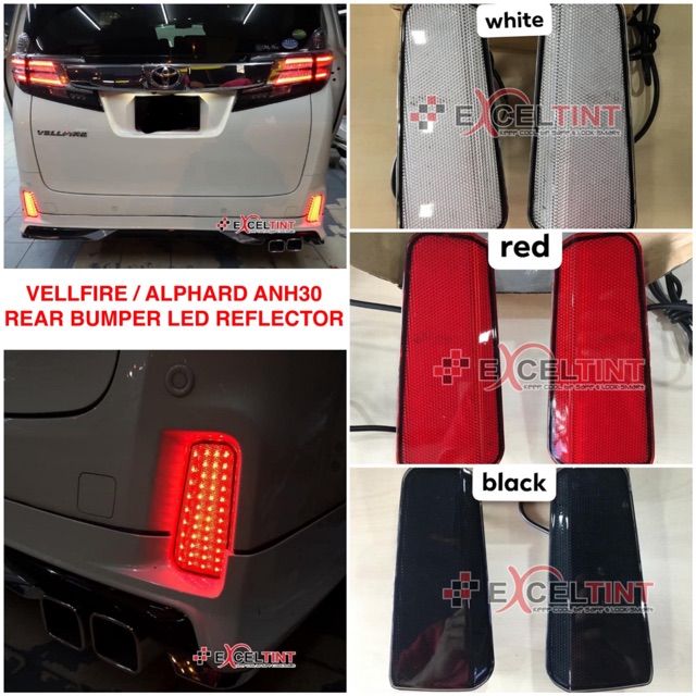 VELLFIRE / ALPHARD REAR BUMPER LED REFLECTOR LIGHT | Shopee Malaysia