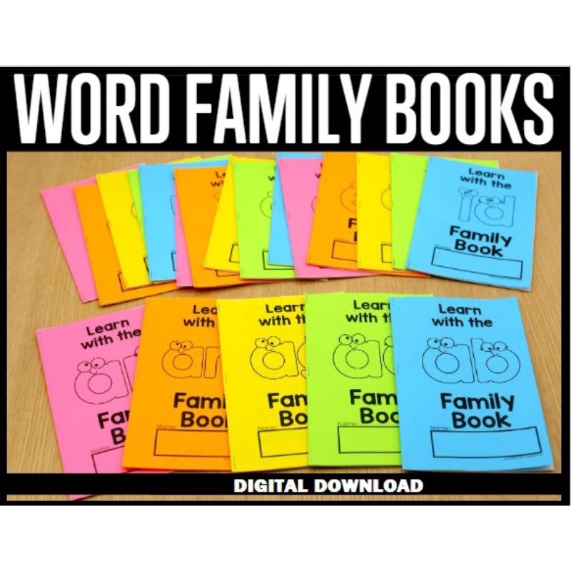E59 Word Family Book (PDF) Phonics Mini learning activity book ...