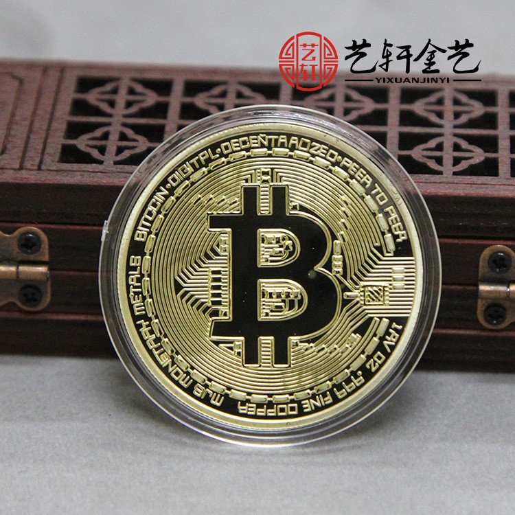 New Bitcoin Gold Plated BTC Token Miner Cryptocurrency Commemorative ...