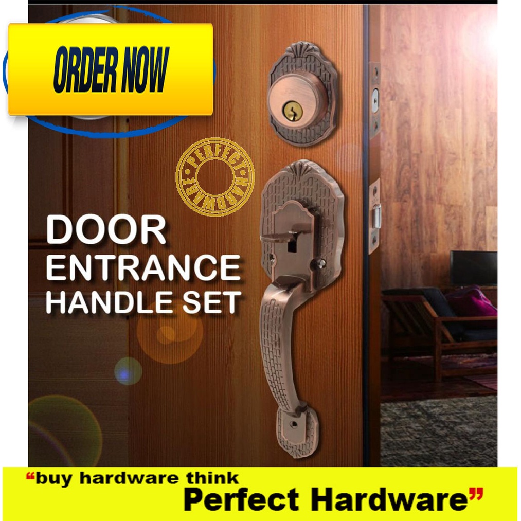 1188 AC QUALITY ENTRANCE DOOR LOCK SET DOUBLE HANDLE DEADBOLT ...