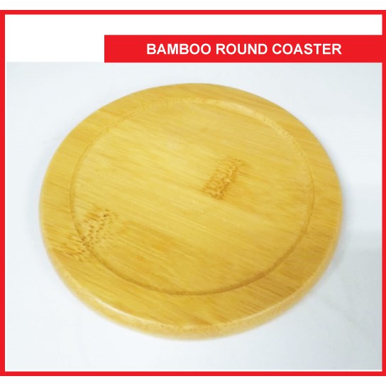 WOODEN BAMBOO ROUND COASTER / BAMBOO COASTER | Shopee Malaysia