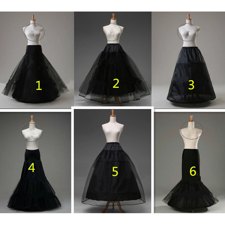 Women Black Skirt Petticoat Adult A line Mermaid Hoops Hoopless ...