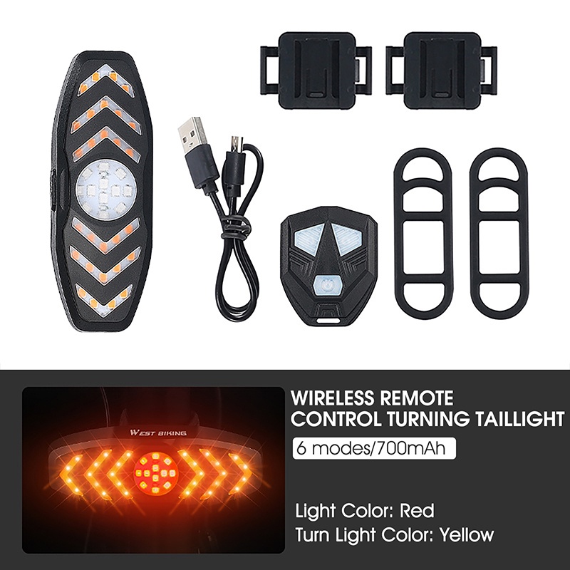 WEST BIKING Lampu Basikal Bicycle Taillight Wireless Remote Bicycle ...