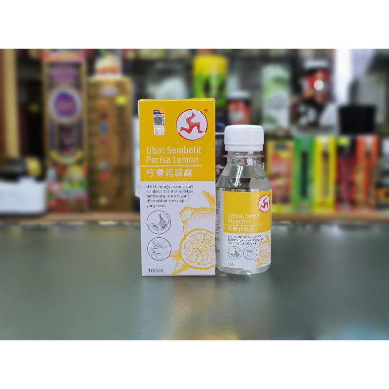 Ubat Sembelit Cap Kaki Tiga Perisa Lemon 100ml 三脚标柠檬润肠露 100ml Three ...