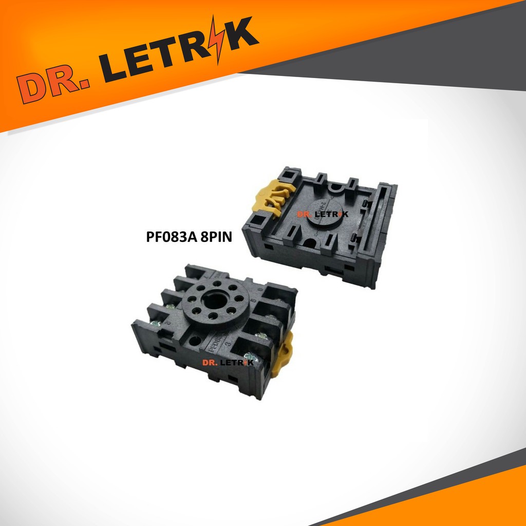 8 Round Pin 8pin Pf083a 11pin Pf113a Relay Or Timer Base Socket Black Soket Base Shopee