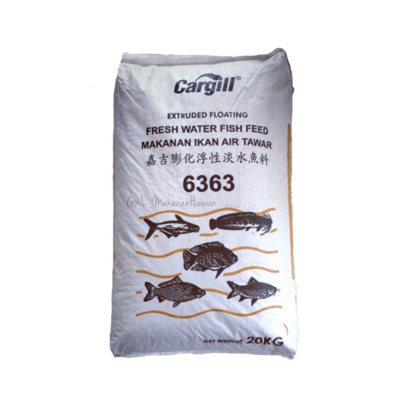 Cargill 6363 Extruded Floating Freshwater Fish Feed 20kg | Makanan Ikan ...