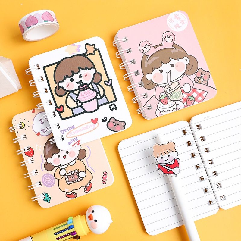 Notebook for writing vocabulary and formulas with kute motifs, A7 size ...