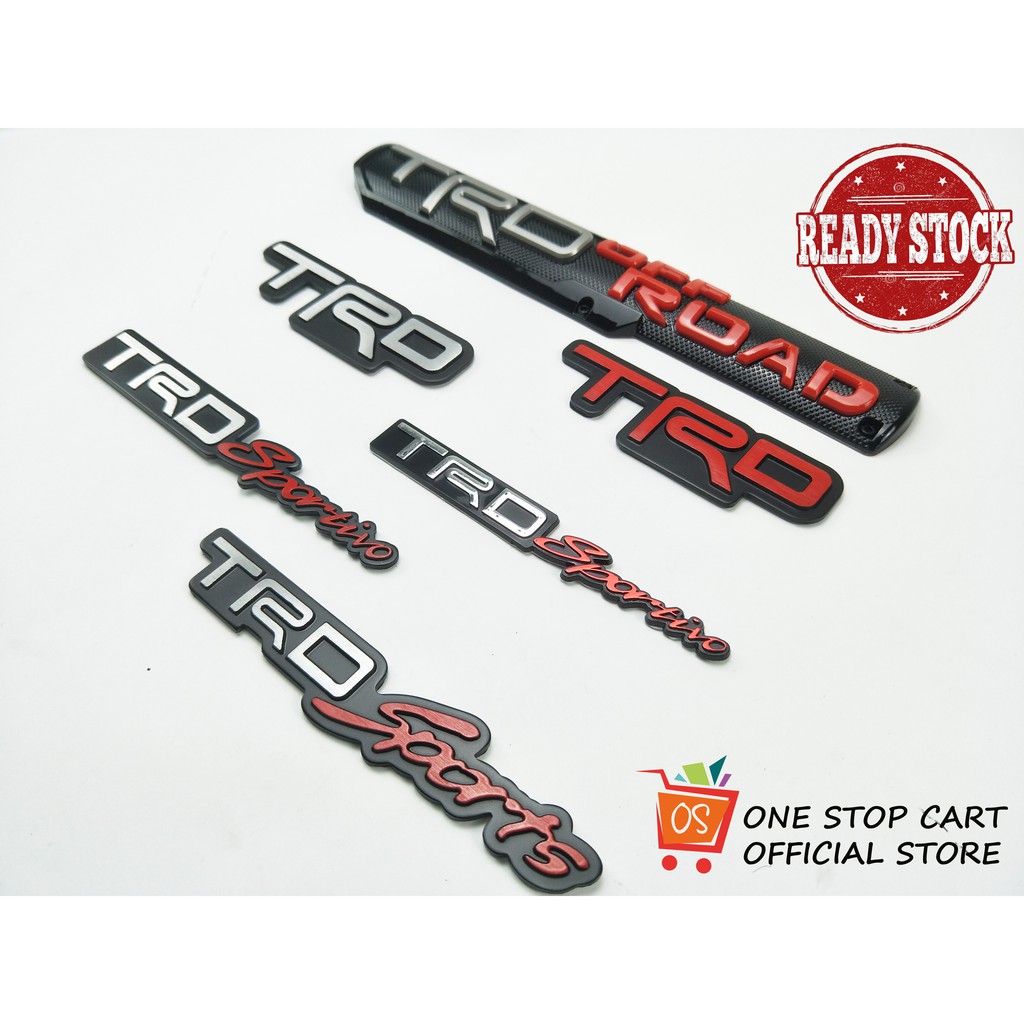 🇲🇾TRD LOGO EMBLEM UNIVERSAL TOYOTA VIOS HILUX TRD SPORTIVO TRD OFFROAD ...