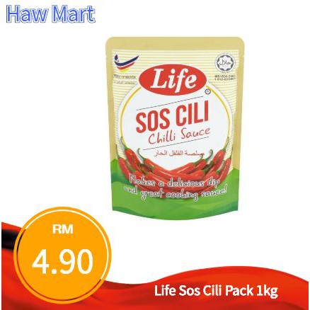 LIFE SOS CILI PACK 1KG / LIFE CHILLI SAUCE POUCH 1KG | Shopee Malaysia