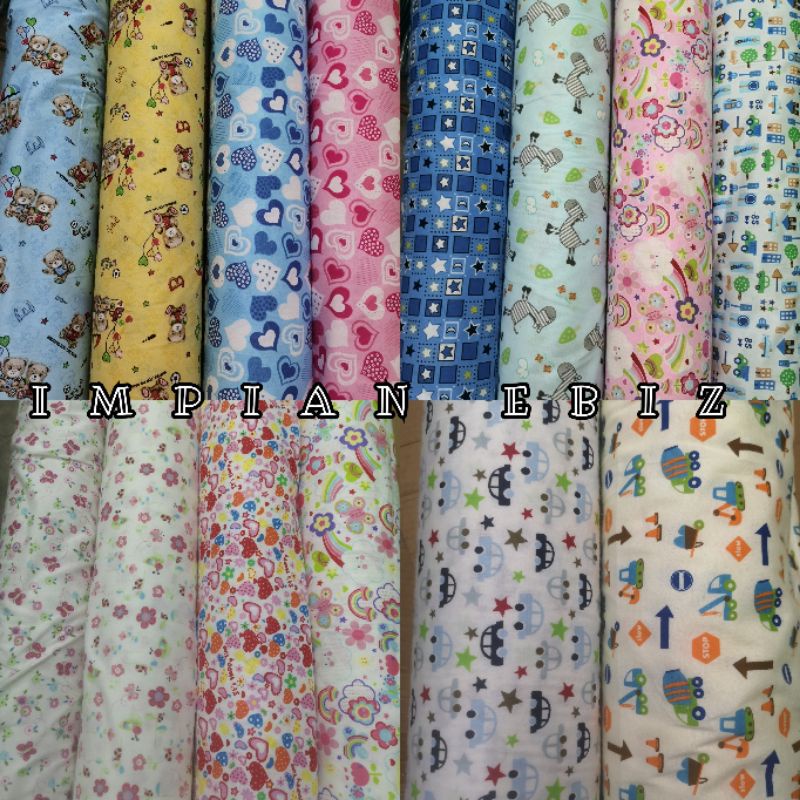 🔥READY STOCK🔥KAIN KAPAS / COTTON FLANNEL PRINTED 60” | Shopee Malaysia