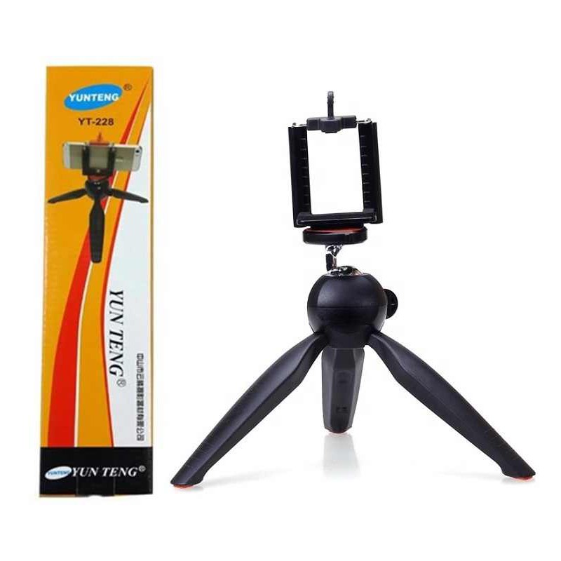 Yunteng 228 Table YT-228 Tripod Stand with Mobile Phone Mount for ...