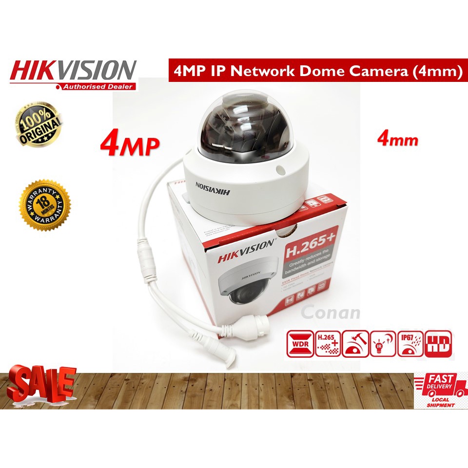 HIKVISION 4MP Dome Network Camera (DS-2CD1143G0-I) 4MP 4.0mm IP Camera | Shopee Malaysia