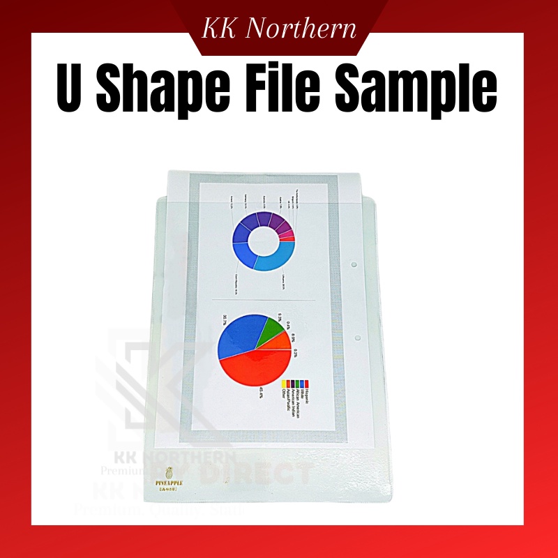 L U C shape A4 PVC Clear Folder Transparent File Folder Clear File ...