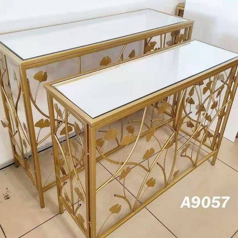 CONSOLE TABLE PETAK GINKGO MODERN STYLE LUXURY IRON LONG 2 UNITS ...