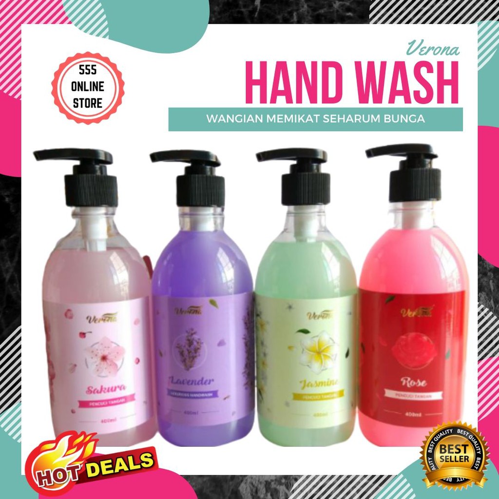 READYSTOCK Verona Handwash 400 ml ( Sakura / Lavender/ Jasmine / Rose ...